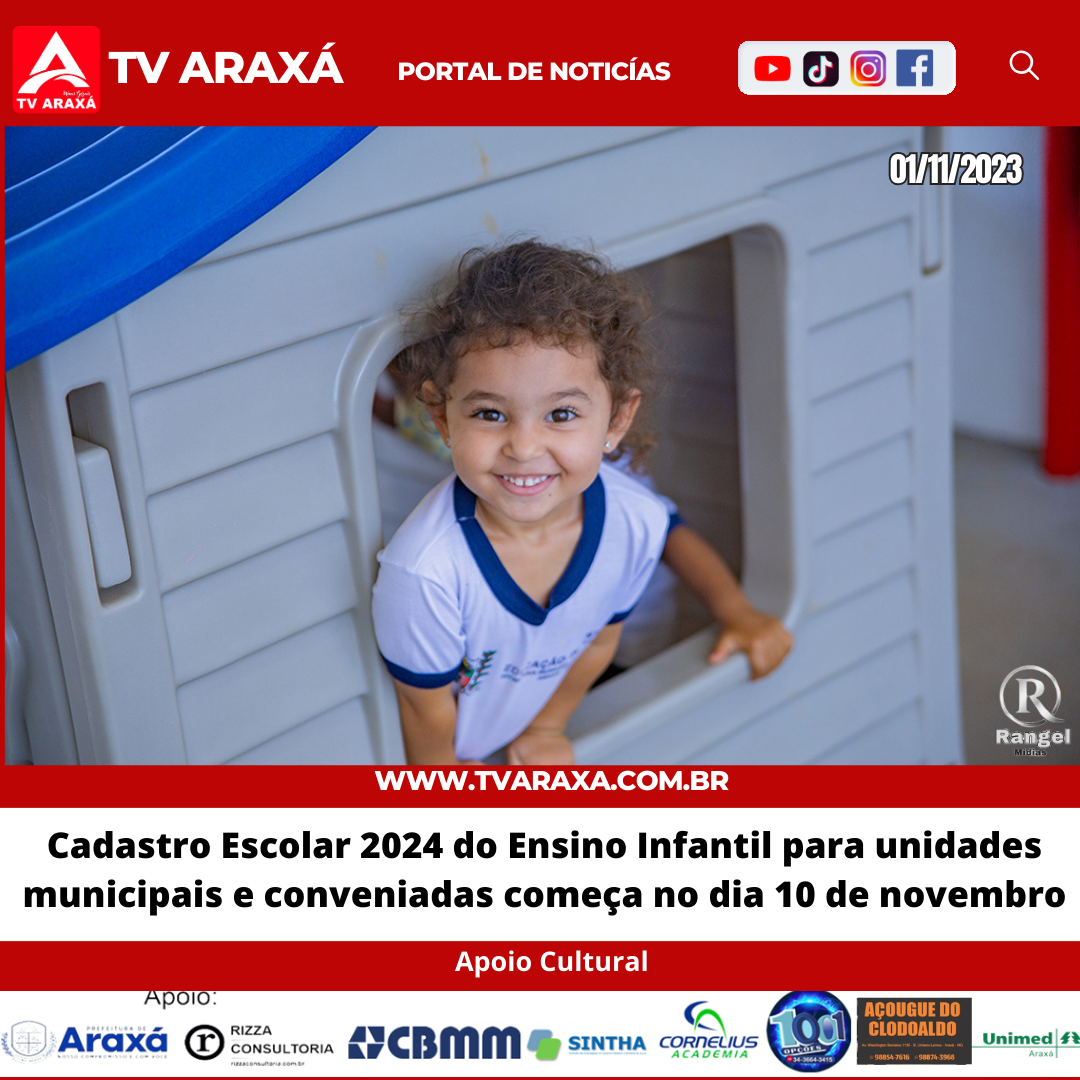 Cadastro Escolar 2024 do Ensino Infantil para unidades municipais e ...